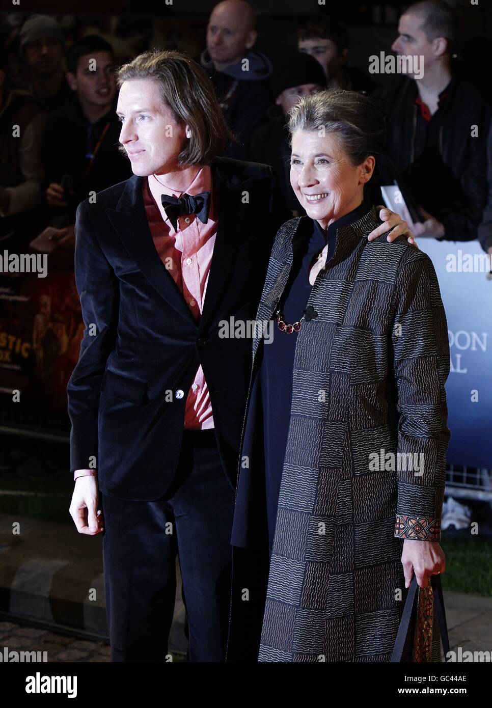 Wes Anderson (left) and Felicity Dahl arriving for the world premiere ...
