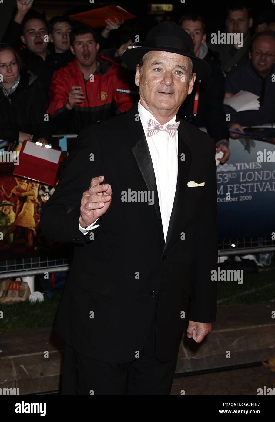 Bill Murray arriving for the world premiere of Fantastic Mr Fox during ...