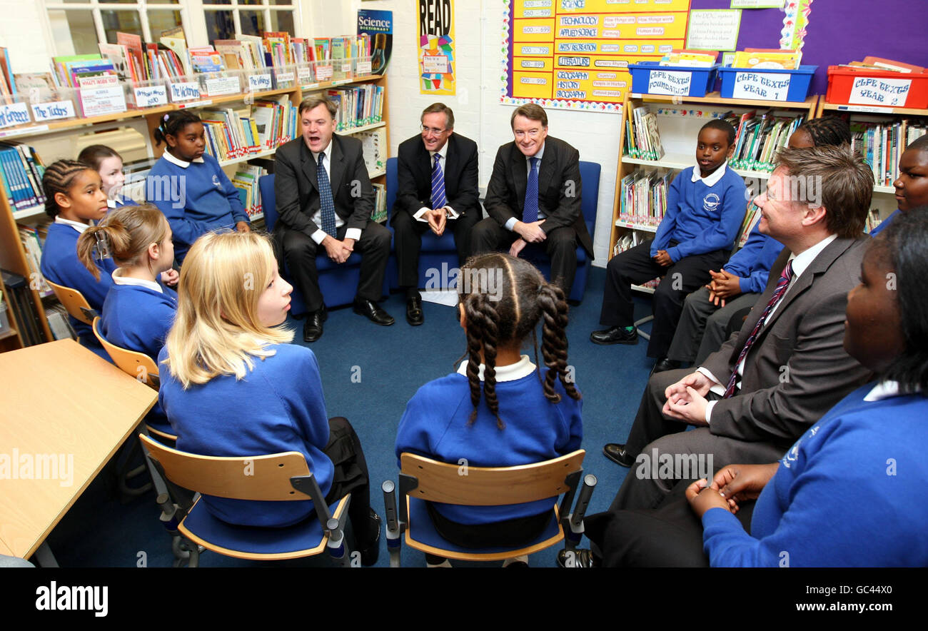 Business Secretary Lord Mandelson (right) and Children's Secretary Ed ...