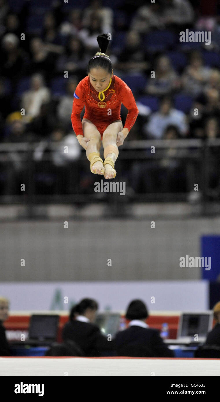 China's Linlin Deng performs her floor routine during the Gymnastics ...