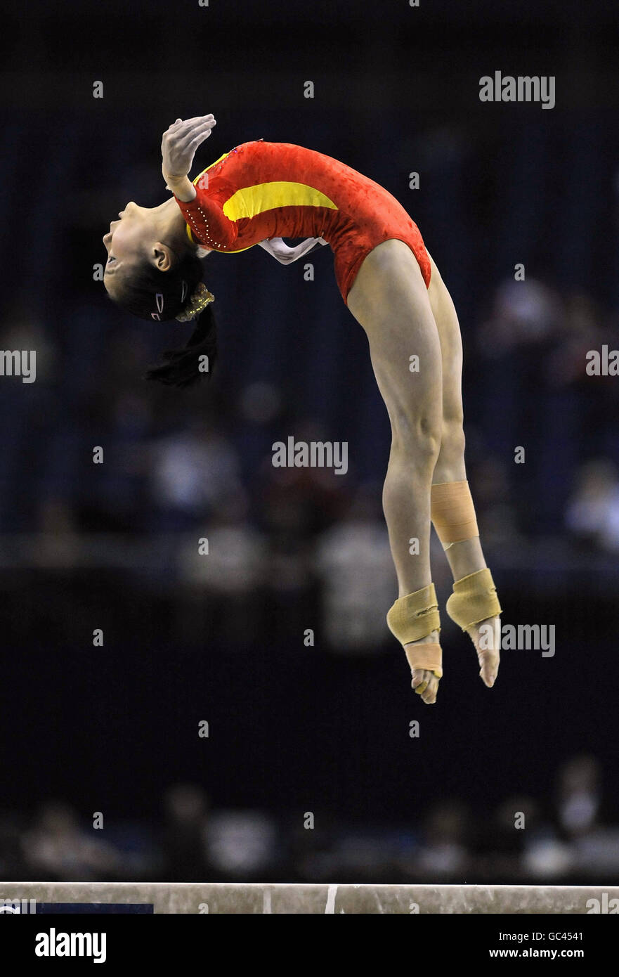 China's Linlin Deng performs her beam routine during the Gymnastics ...