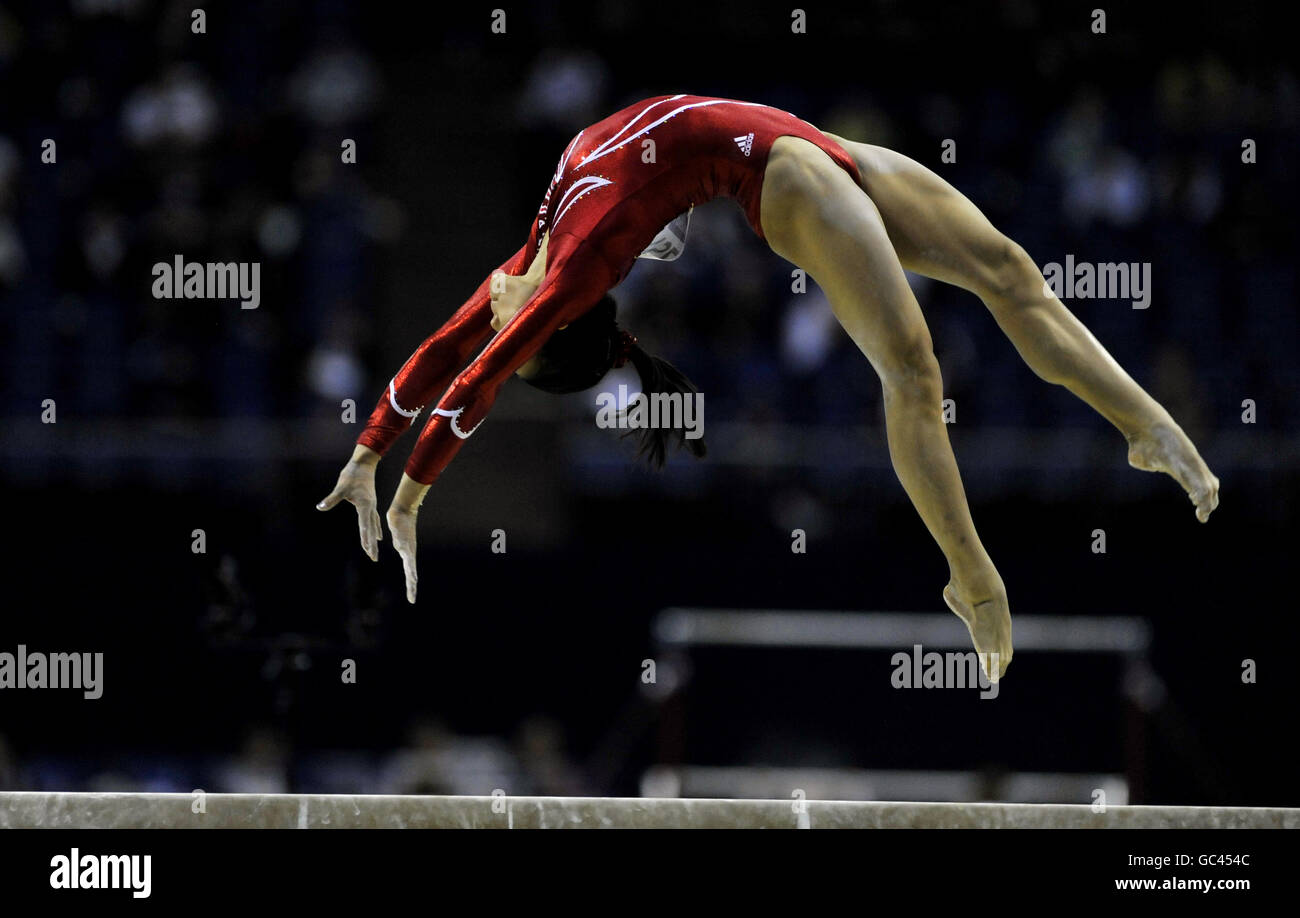 America's Ivana Hong performs her beam routine during the Gymnastics ...