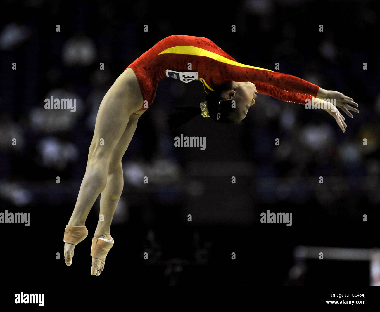 China's Lu Sui on beam during the Gymnastics World Championships at the ...