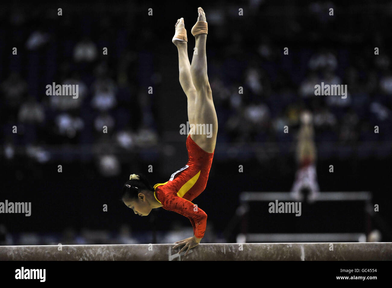 China's Lu Sui on beam during the Gymnastics World Championships at the ...