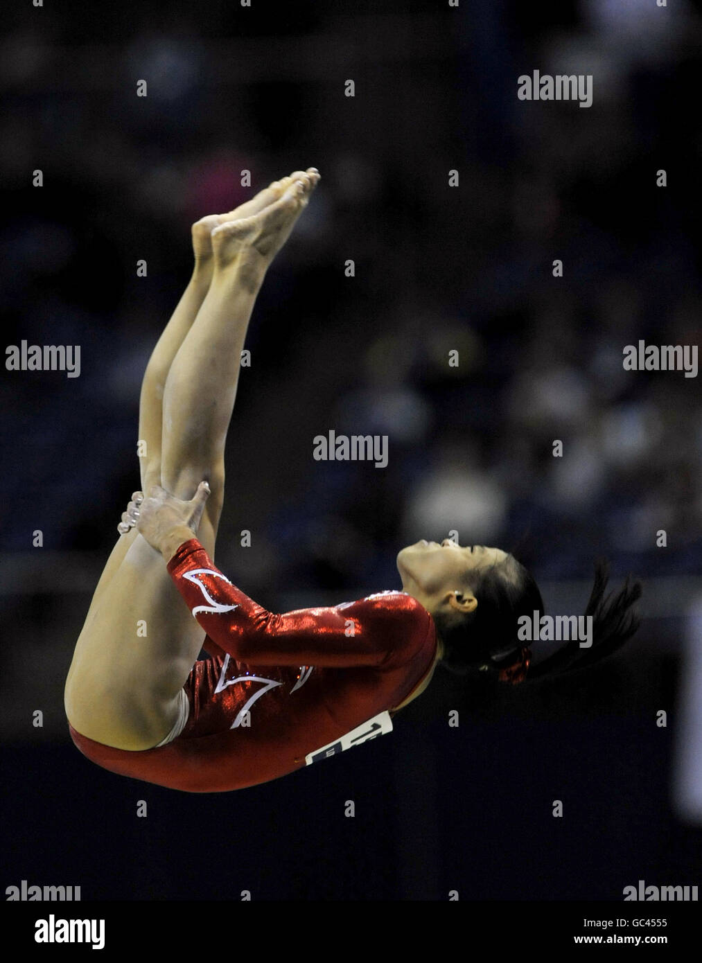 America's Ivana Hong performs her beam routine during the Gymnastics ...
