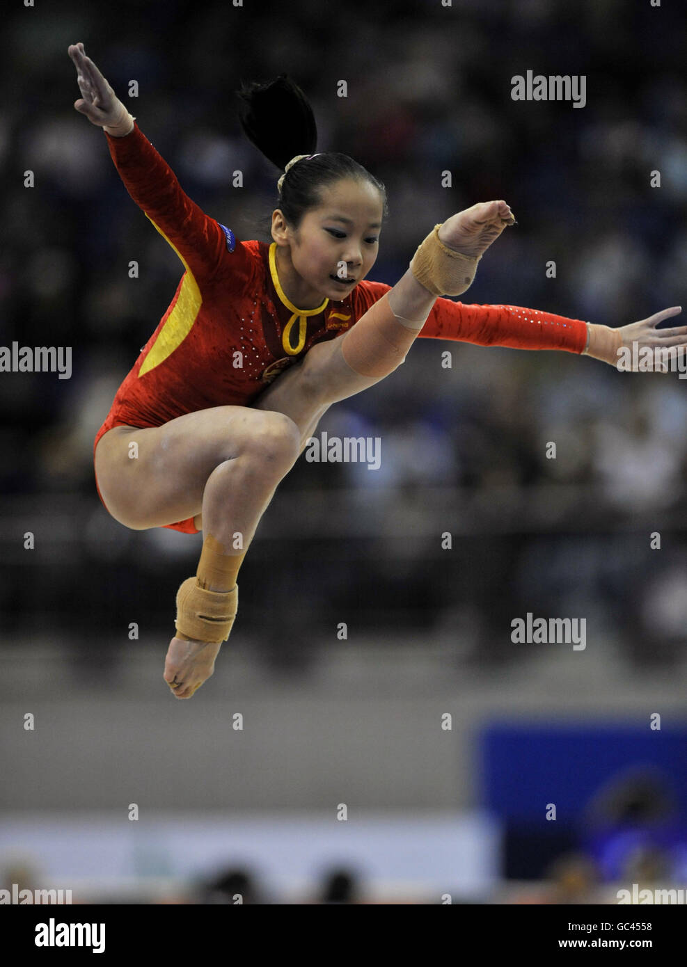 China's Linlin Deng performs her floor routine during the Gymnastics ...