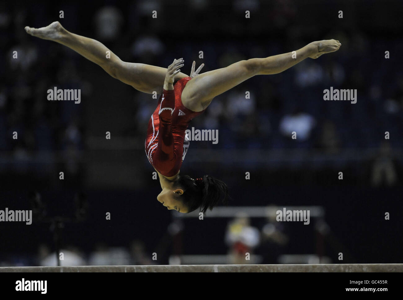 America's Ivana Hong performs her beam routine during the Gymnastics ...