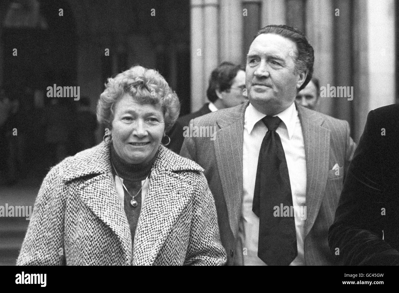 Scotland Manager Jock Stein (r) with Mrs Elsie Revie (wife of Don Revie ...