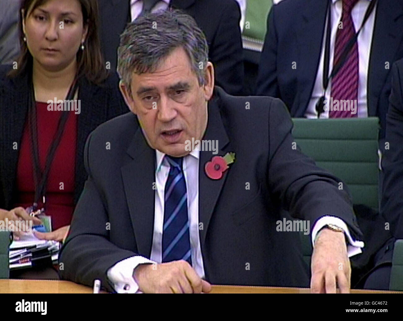 Prime Minister Gordon Brown giving evidence to the Speaker's Conference ...