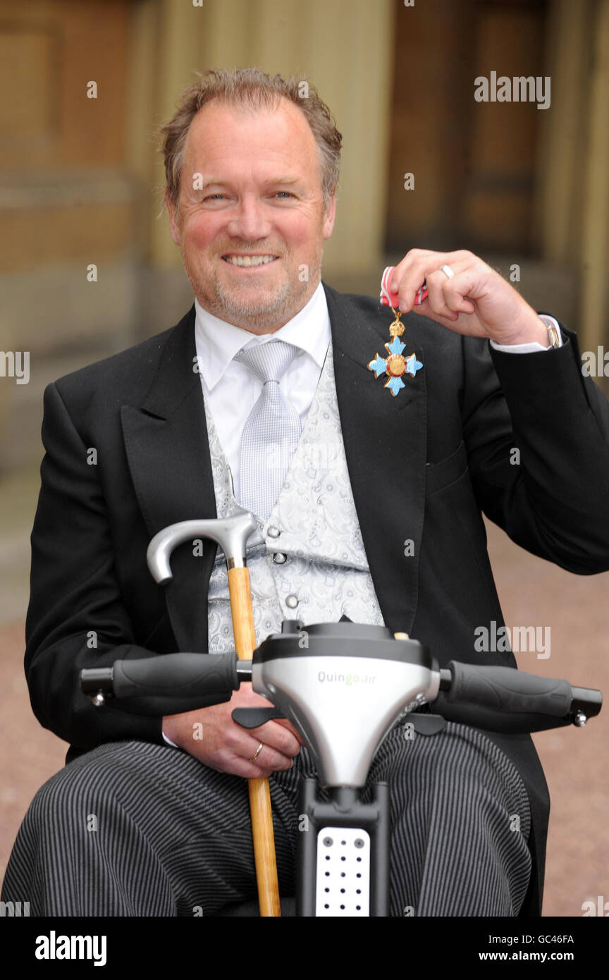 After he received cbe from the queen at buckingham palace hi-res stock ...