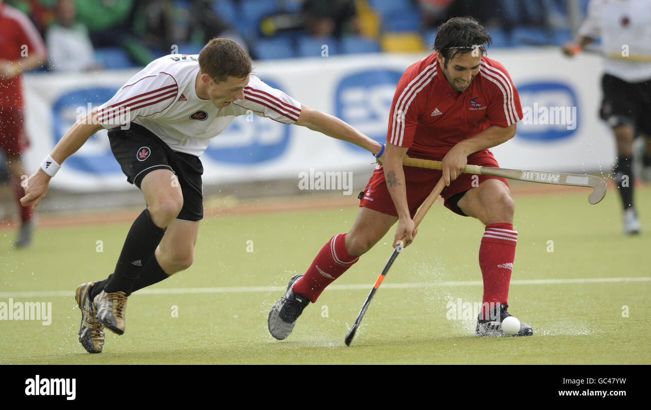 Great Britain's Niall Stott challenges with Canada's Scott Tupper (left ...
