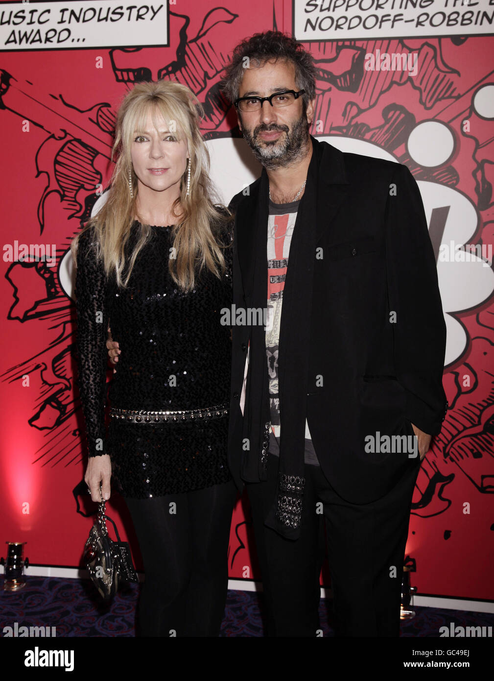 David Baddiel and wife Morwena Banks arriving for the MITs (Music ...