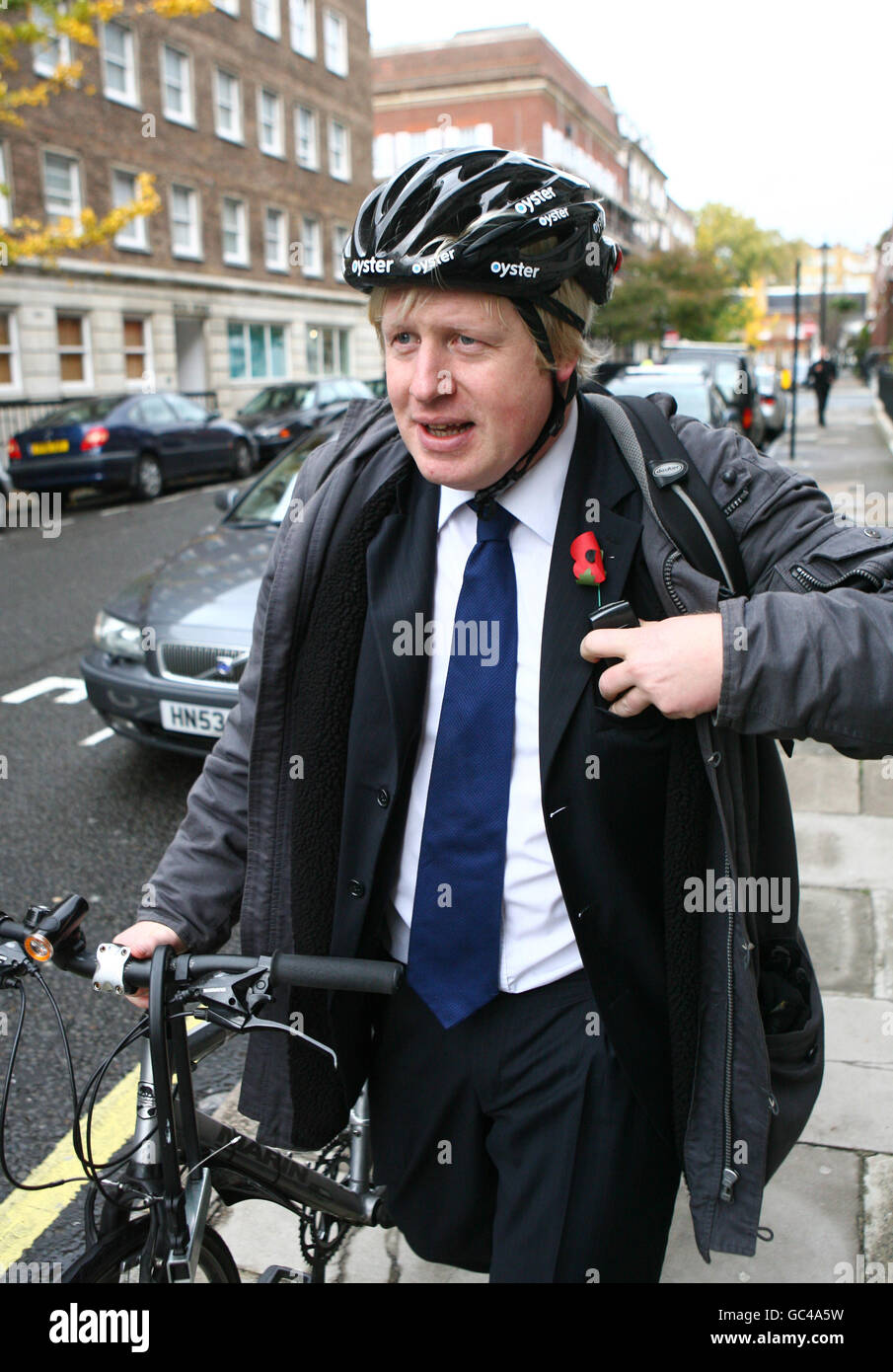 Mayor Johnson visits mother in hospital Stock Photo - Alamy