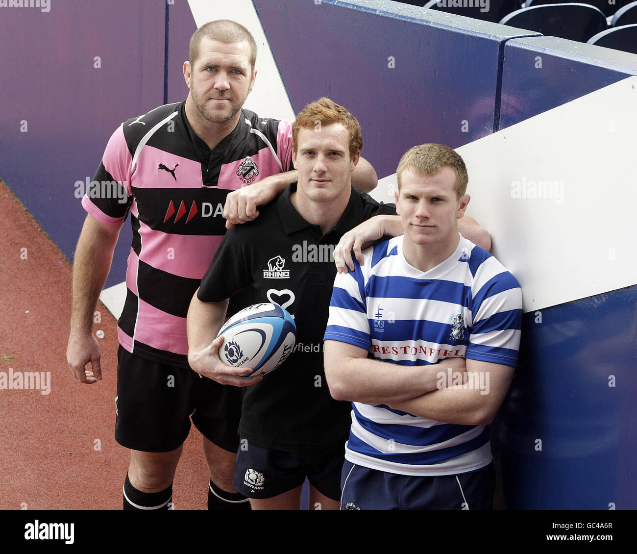 Heriot's Chris Fusaro, (right), Ayr's Damien Kelly (left) and Gael ...