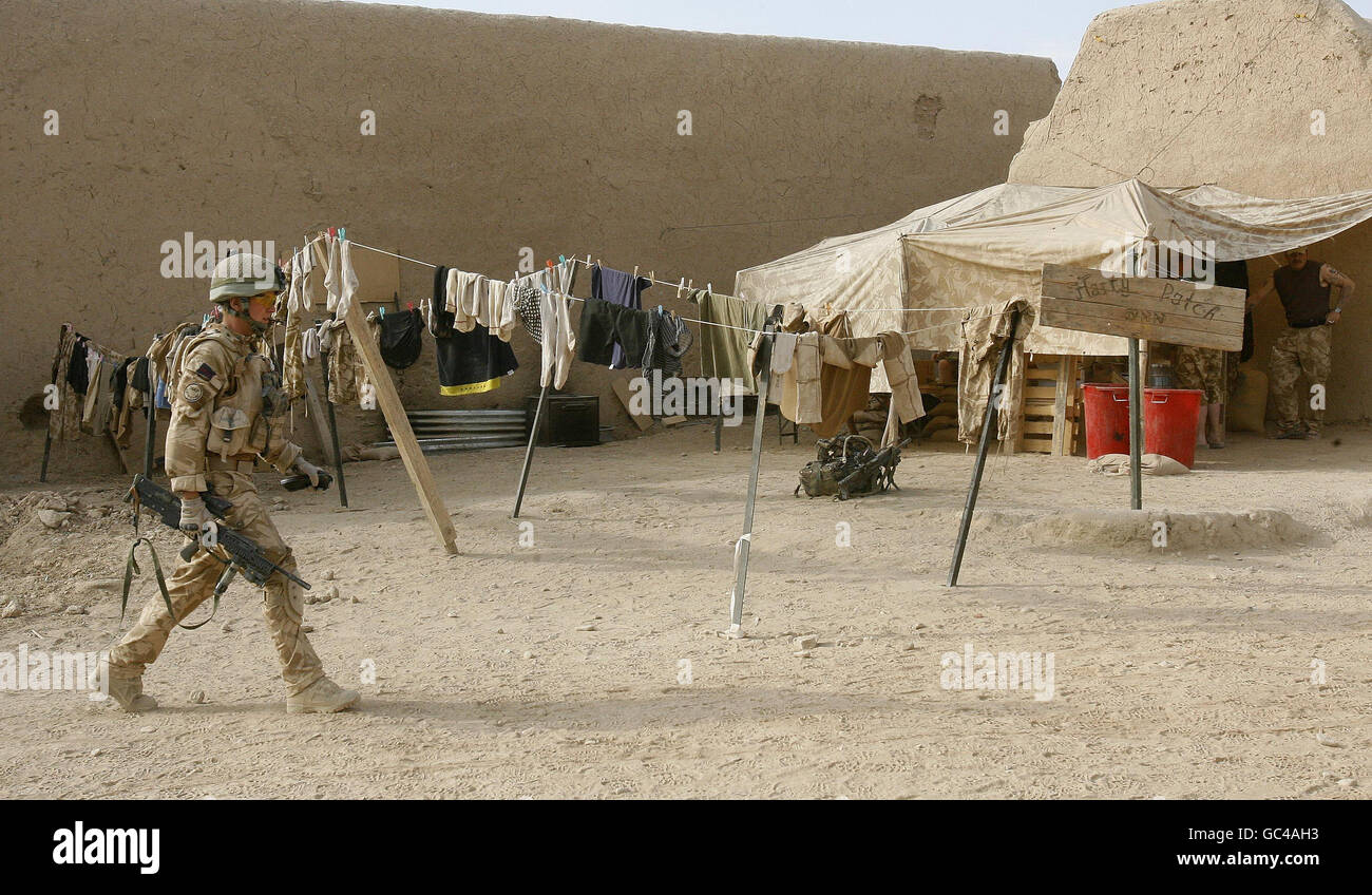 Coldstream Guards at Patrol base 4 in the Babaji, Afghanistan Stock ...