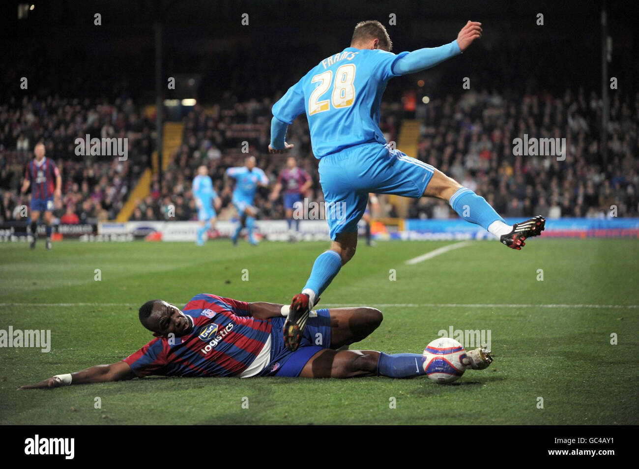 Crystal Palace's Claude Davis clears from Middlesbrough's Jonathan ...