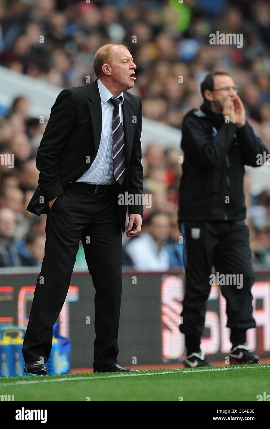 Bolton Wanderers' manager Gary Megson (left) and Aston Villa's manager ...