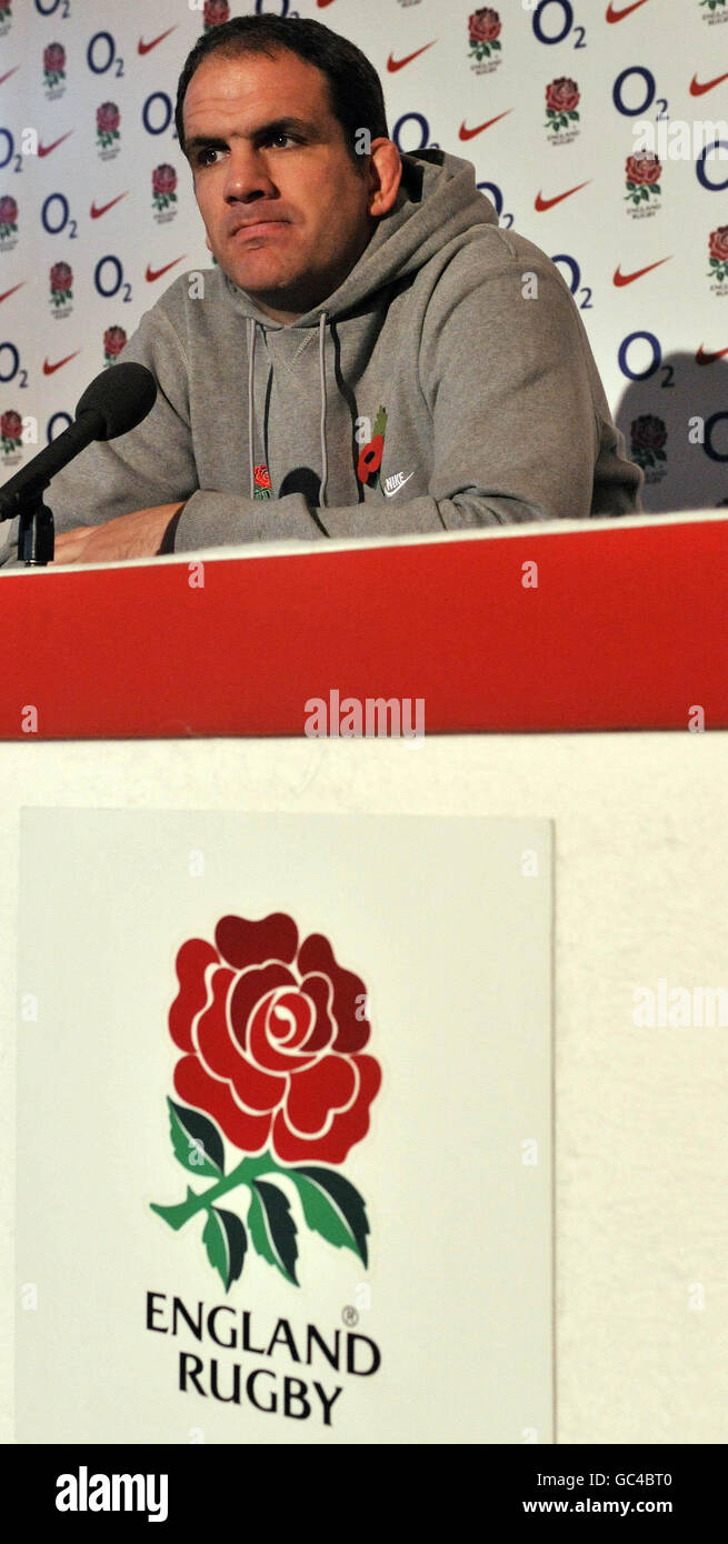 Rugby Union - England Press Conference - Penny Hill Park Stock Photo ...