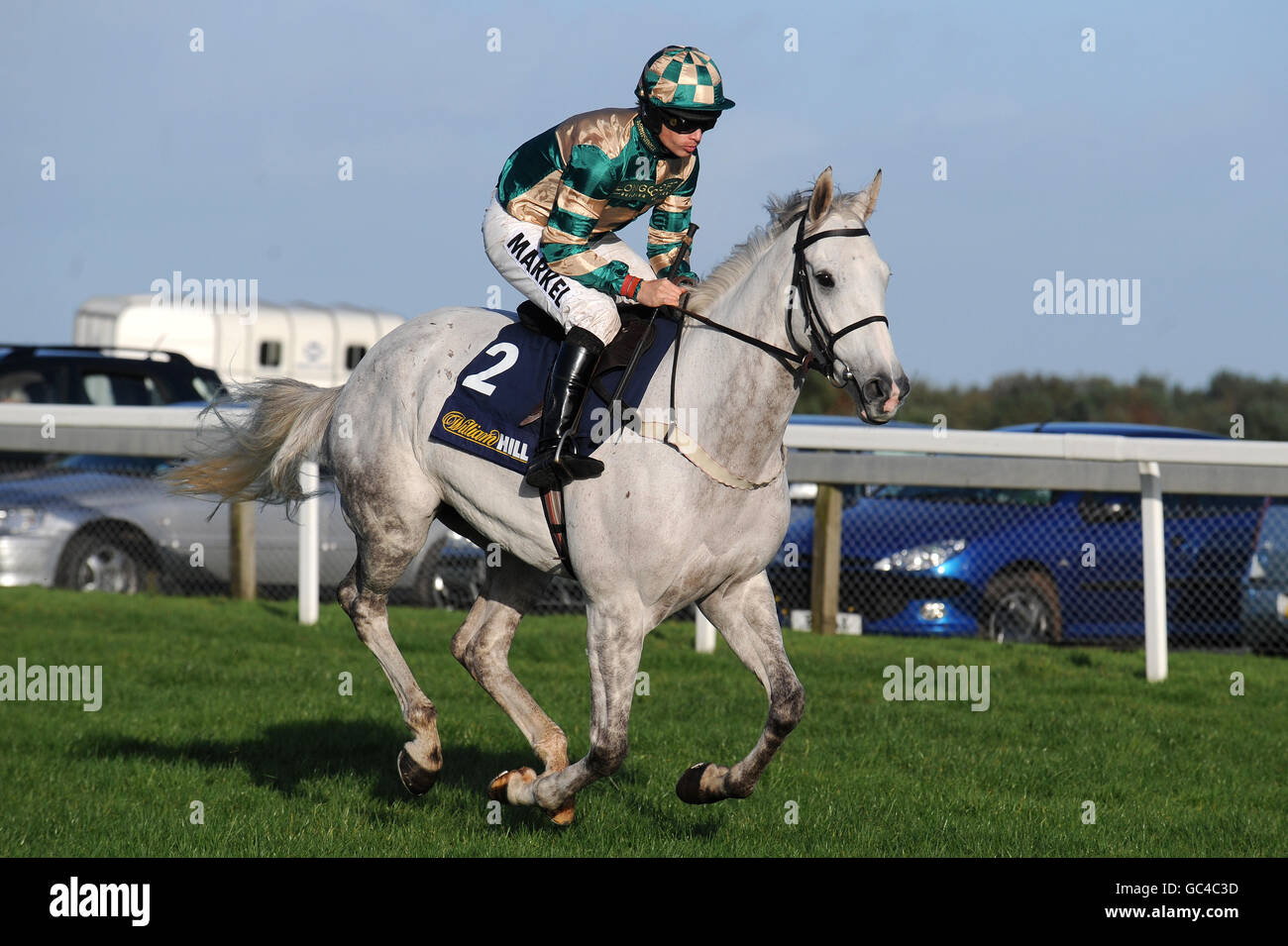 Horse Racing - Exeter Racecourse. Nacarat ridden by Sam Thomas goes to ...
