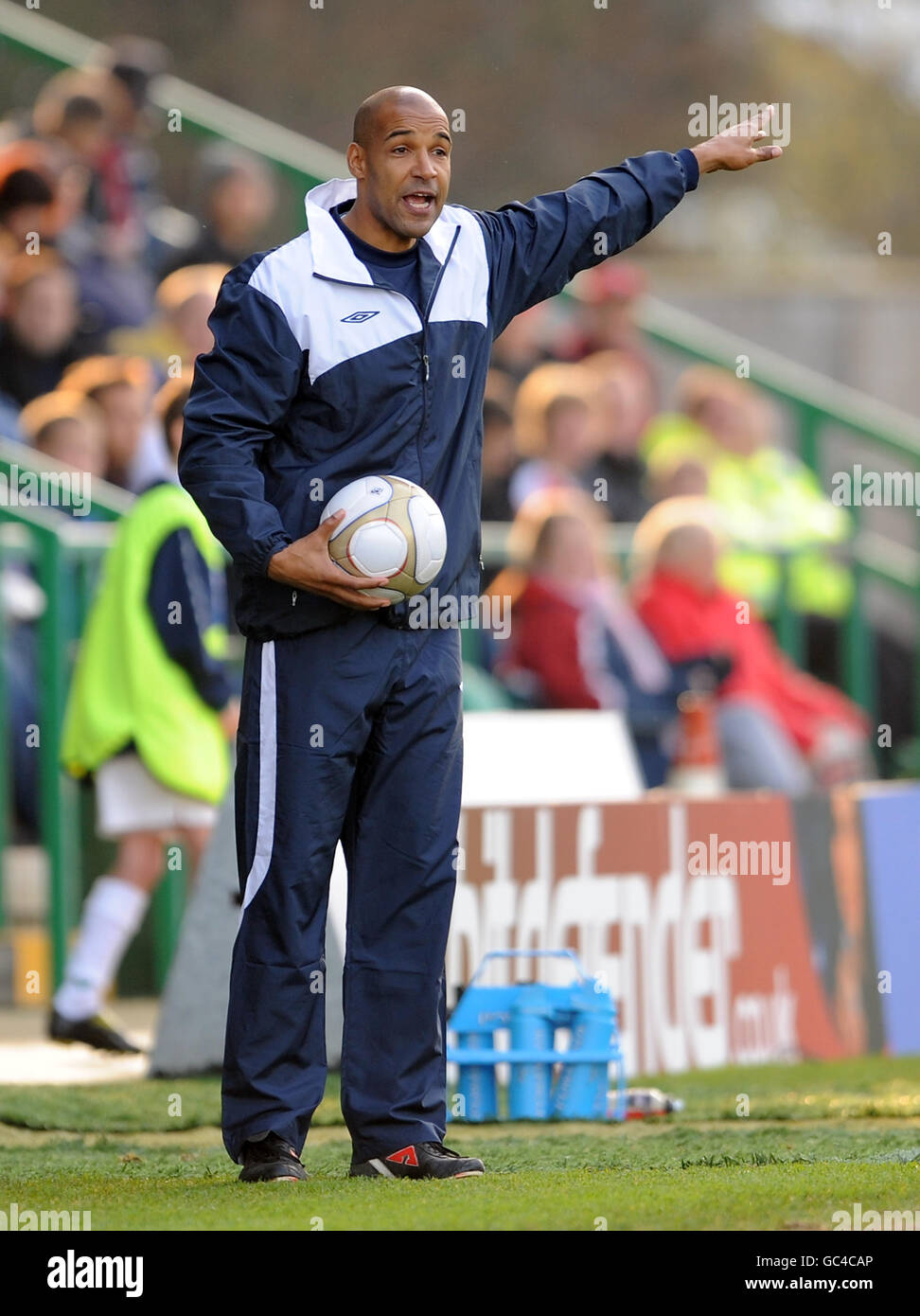 Northwich Victoria manager Andy Preece on the touchline Stock Photo - Alamy