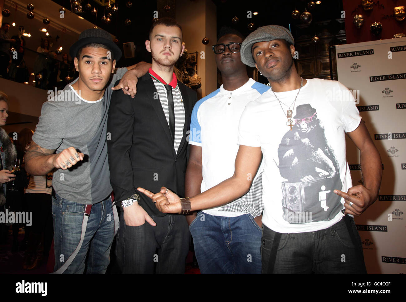 Kid British (left to right) Simeon, James, Adio and Sean at the launch ...