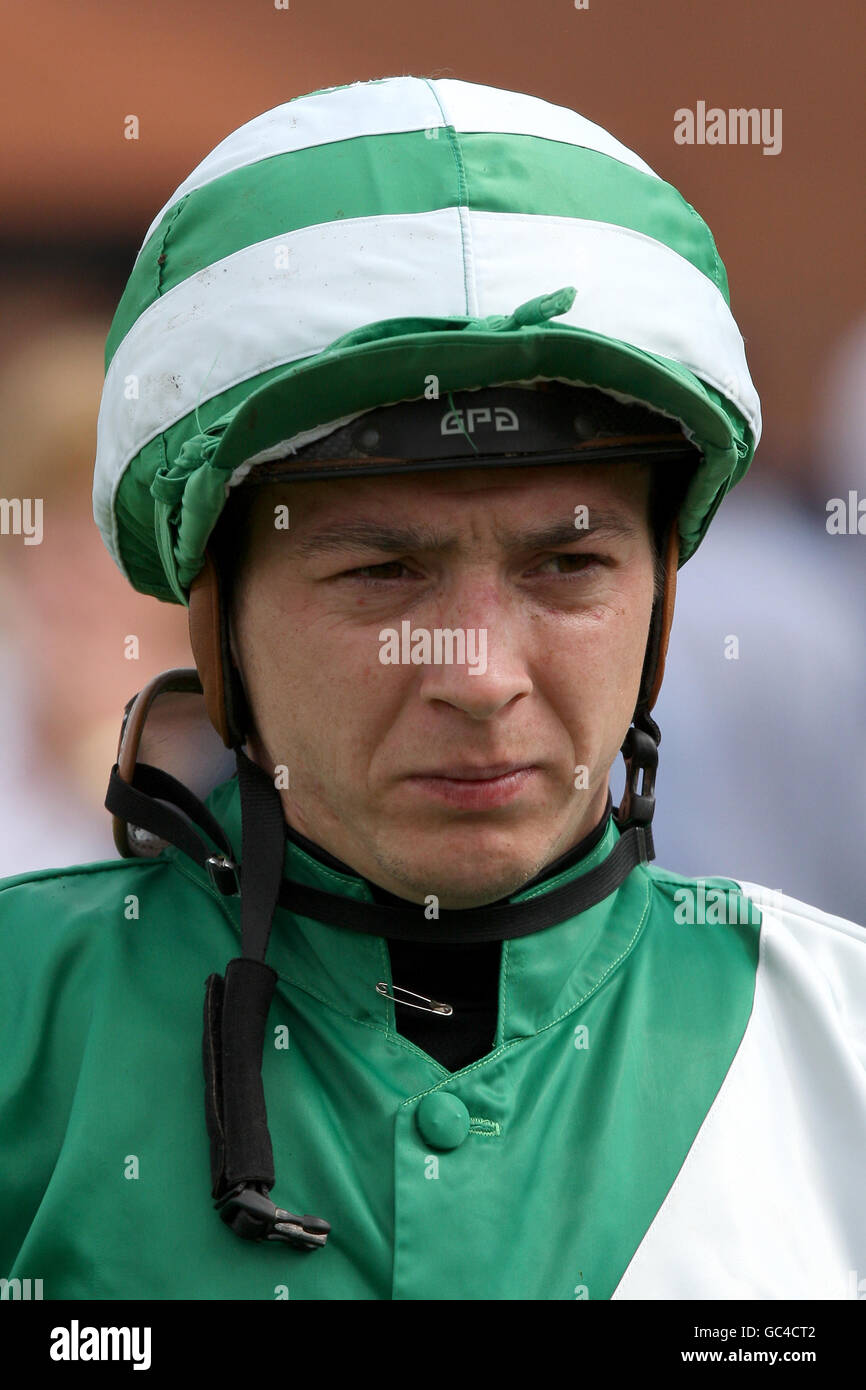 Jockey Patrick Mathers At Beverley Racecourse High Resolution Stock ...