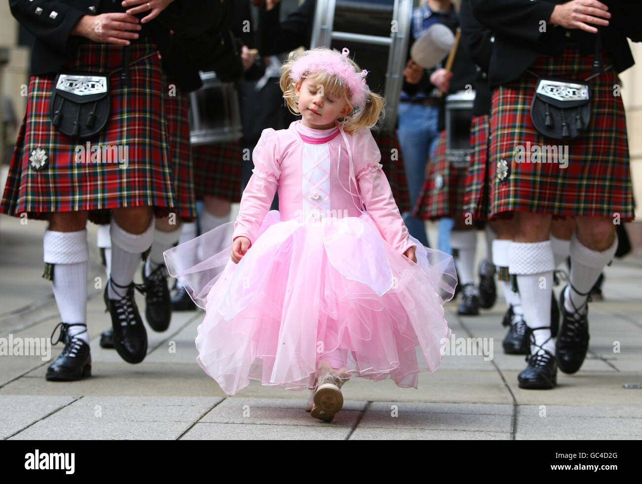 Two And Half Year Old Alexa Anderson From Edinburgh Listens To The