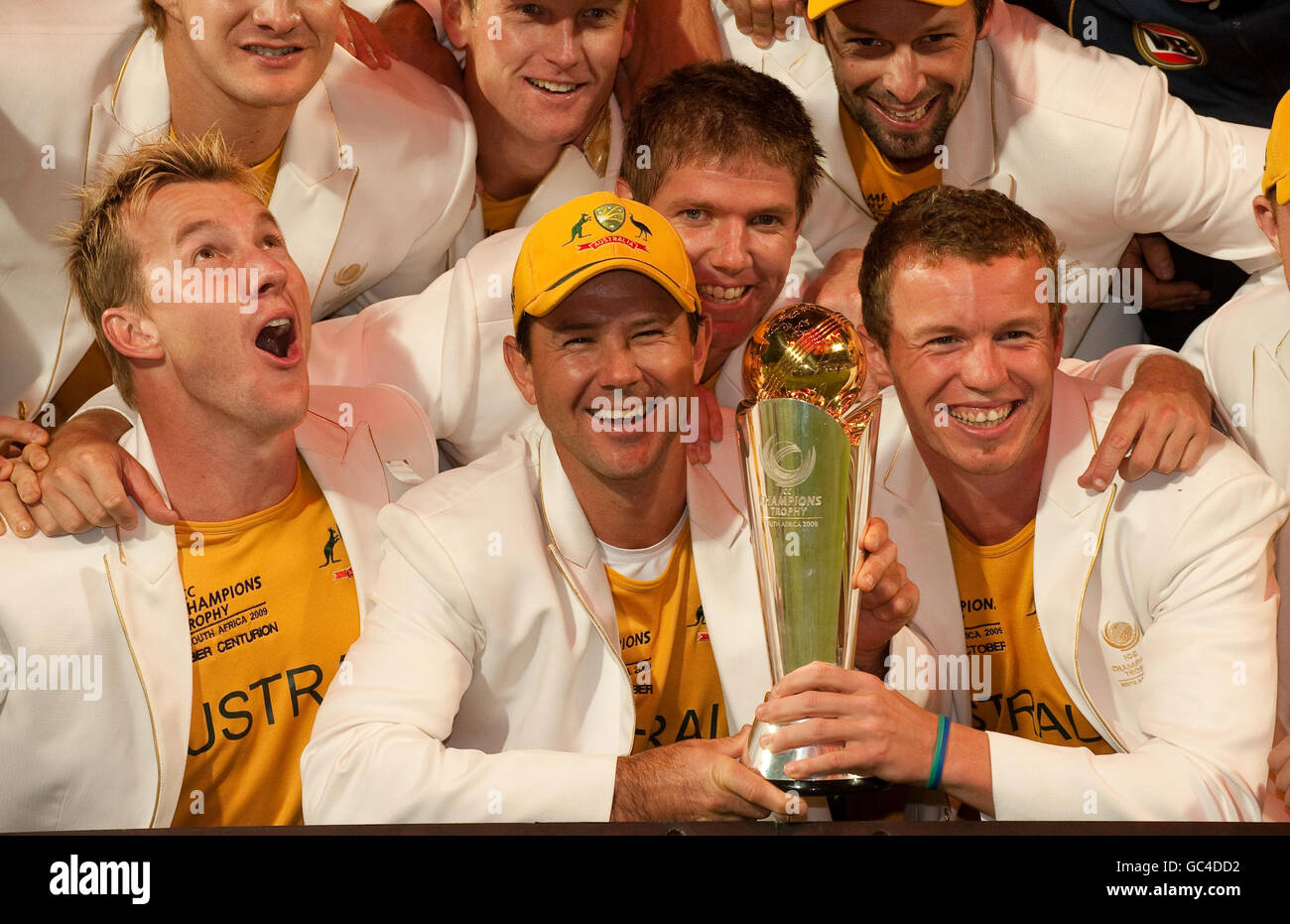 Australia captain Ricky Ponting (centre) celebrates with his team after ...