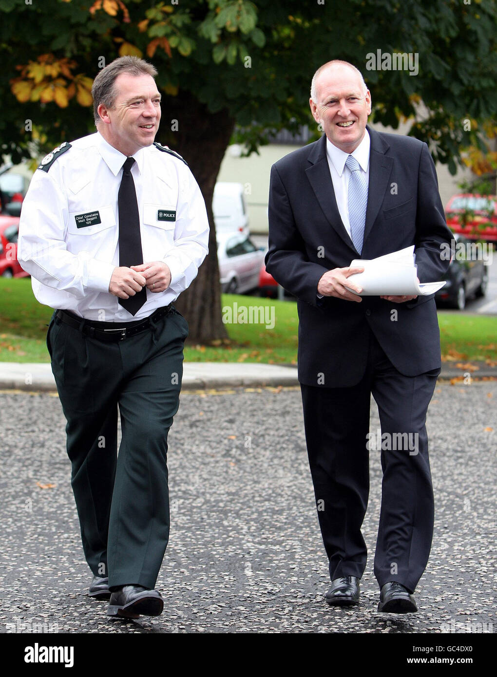 Chief Constable of the PSNI, Matt Baggott, (left) with the NIO Criminal ...