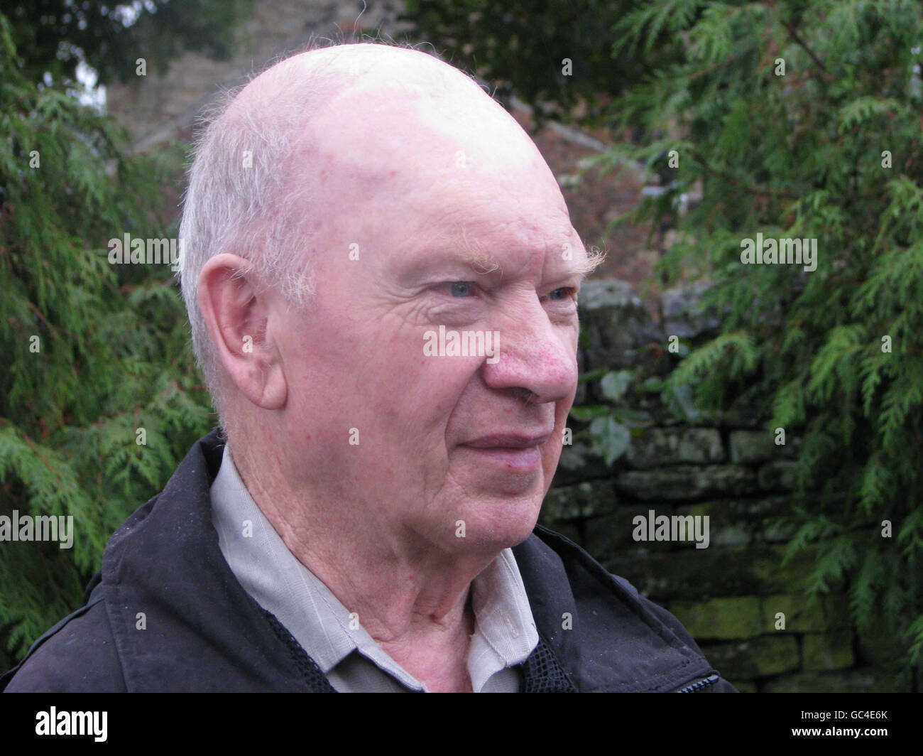 Former postmaster Gordon Moore, 75, outside his home in Ridsdale ...