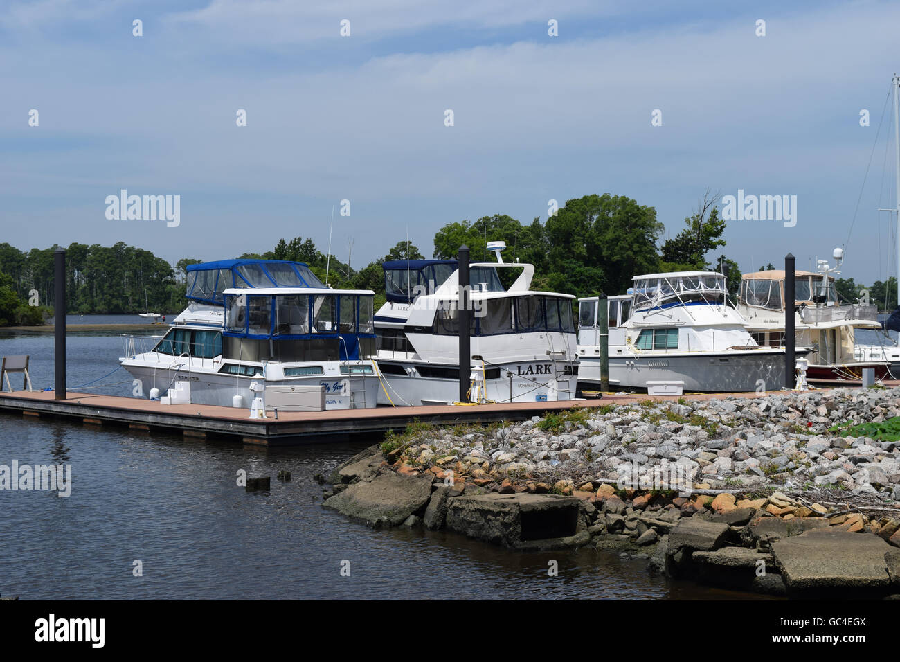 The Washington, NC waterfront along the Pamlico River Stock Photo - Alamy