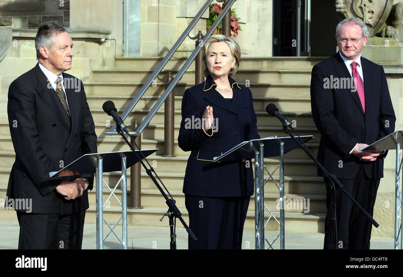 US Secretary of State Hillary Clinton, with Northern Ireland's First ...