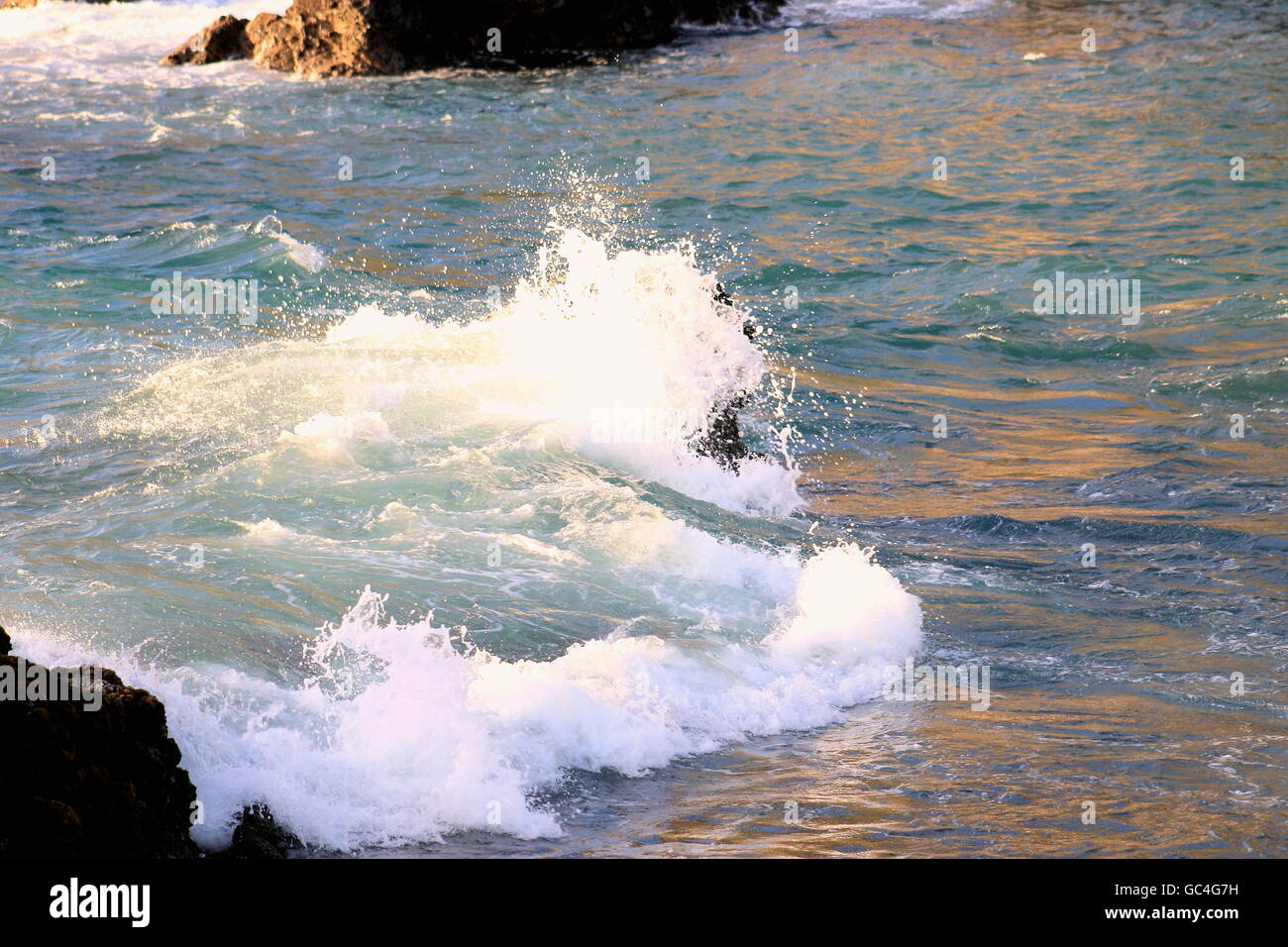 Coastal Ocean Wave Break Stock Photo - Alamy