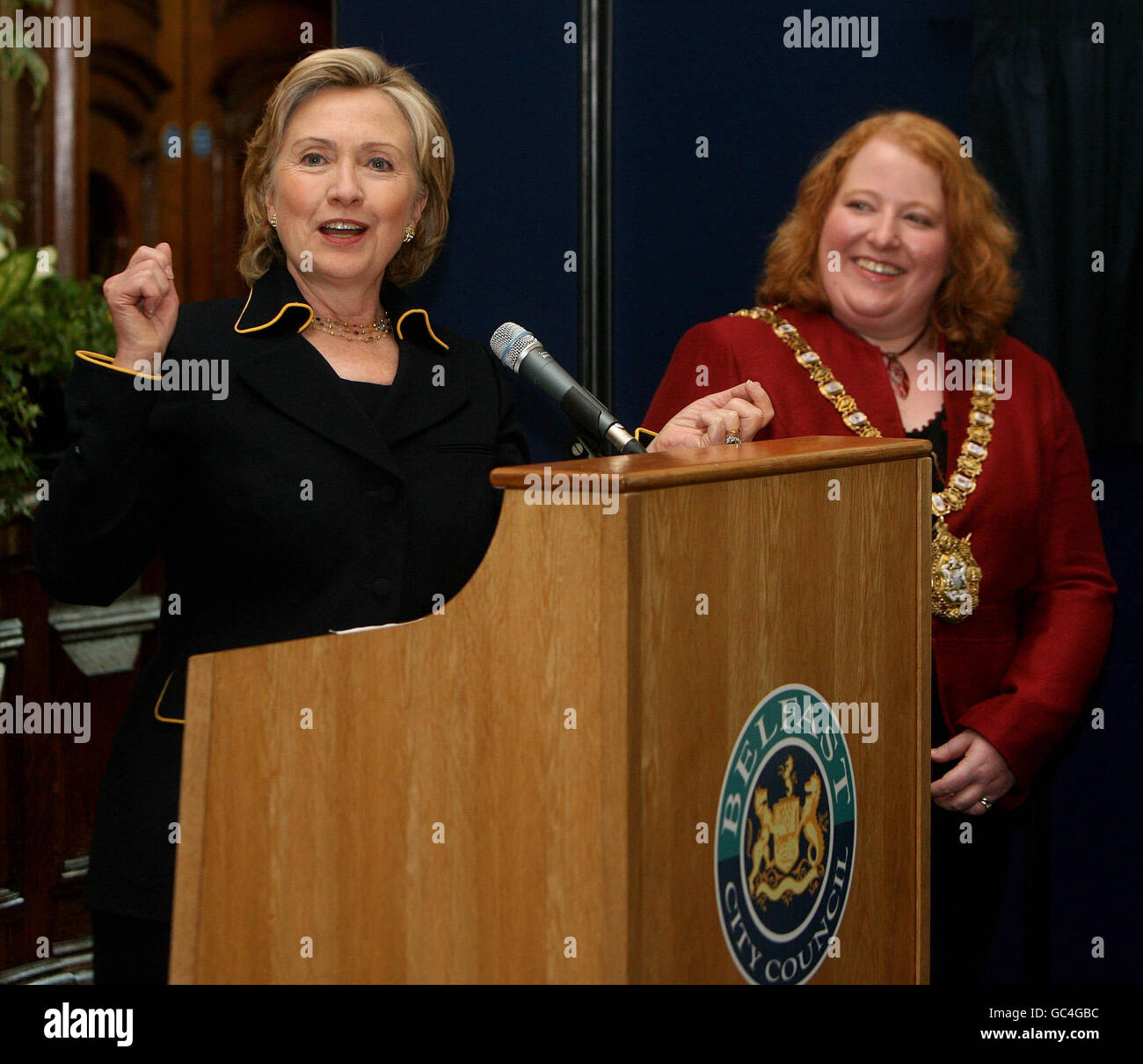 Hillary Clinton Europe tour Stock Photo - Alamy