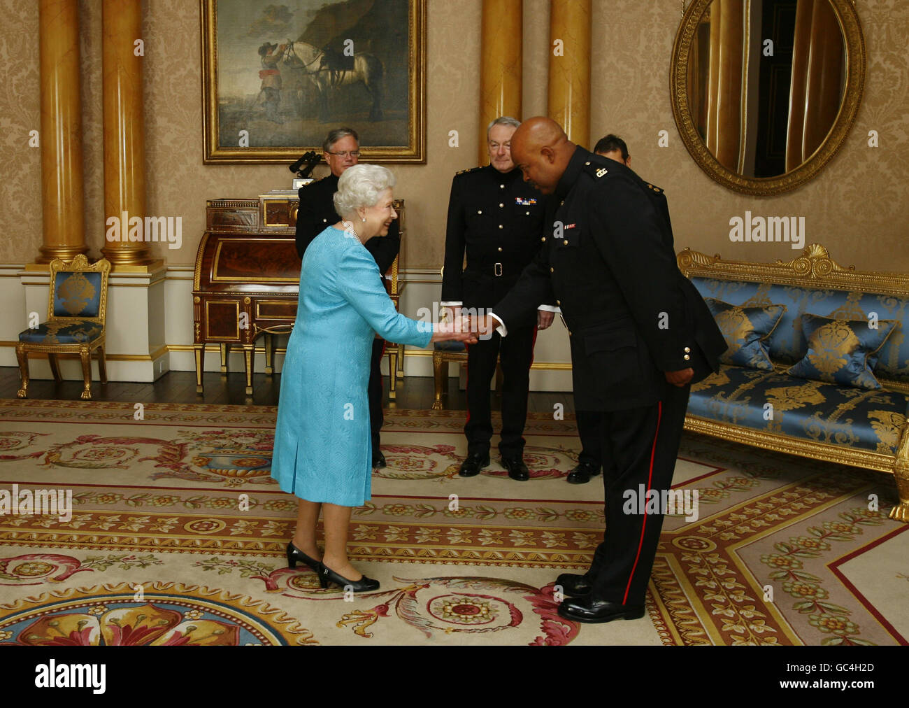 Queen Elizabeth II receives on the occasion of the 150th anniversary of ...