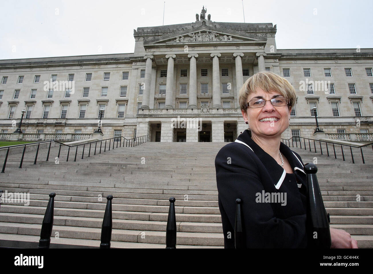 Margaret Ritchie, outside Parliament buildings in Belfast, after ...