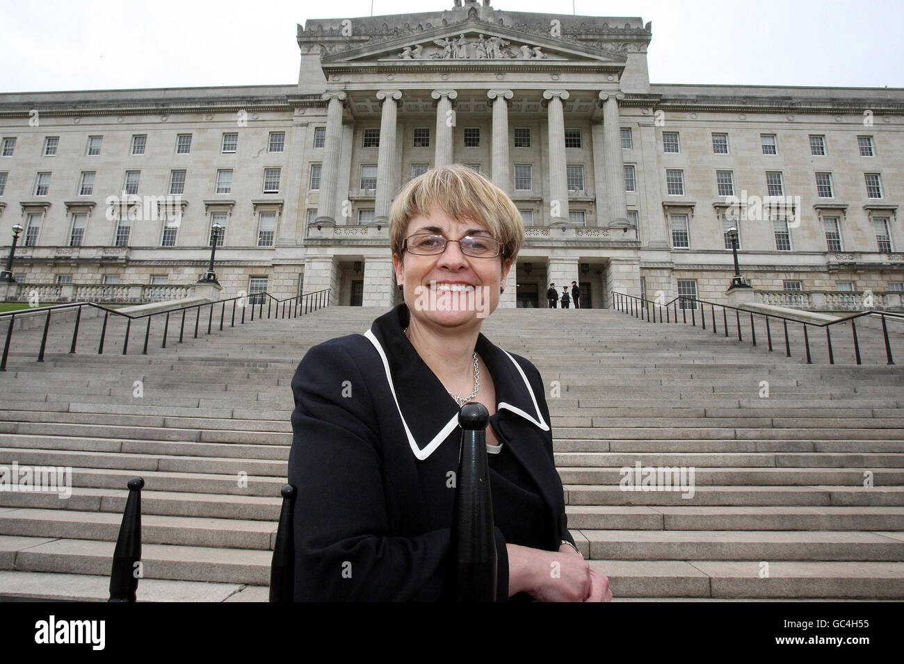 Margaret Ritchie, outside Parliament buildings in Belfast, after ...