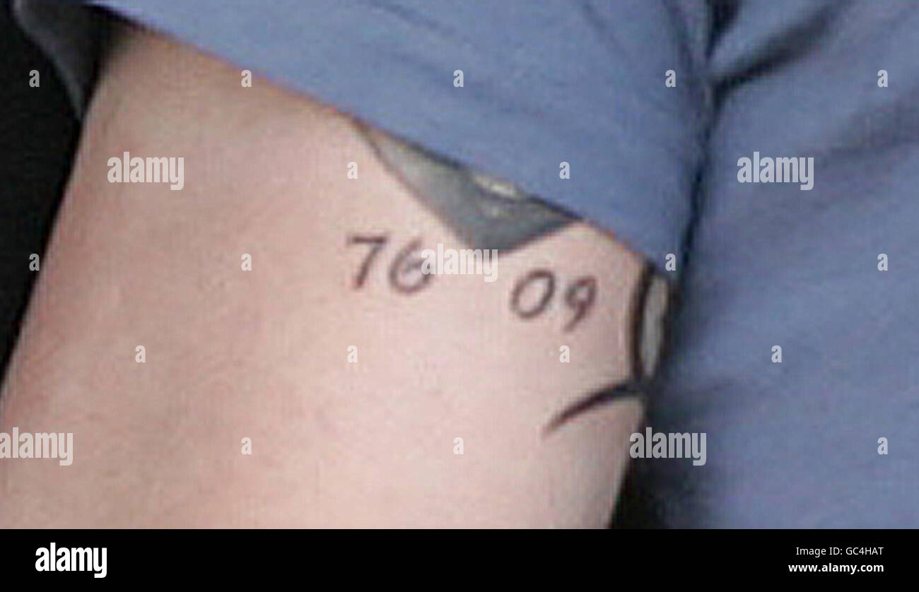 Close up of the tattoo on Members of Ronan Keating's arm showing the ...