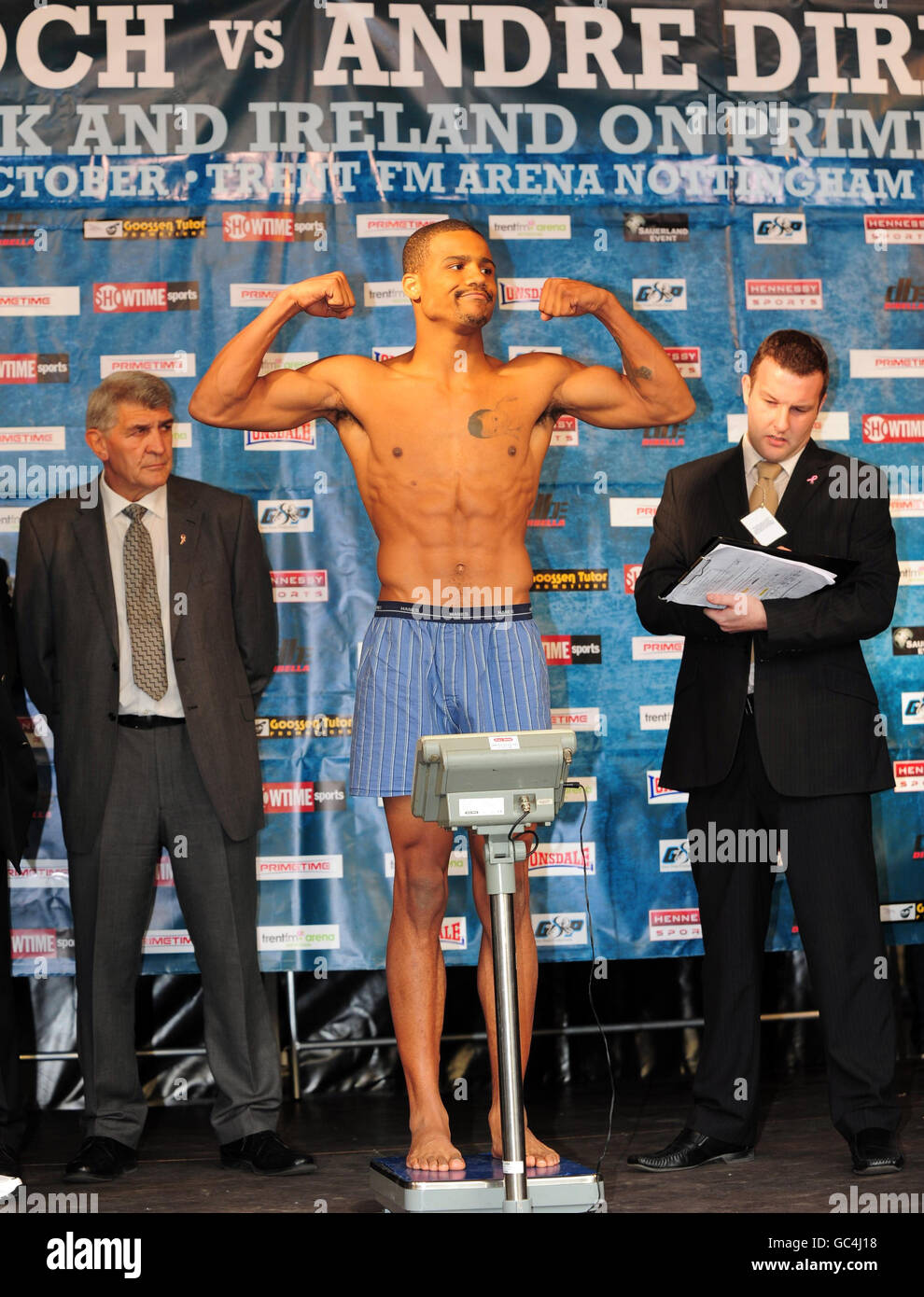 Pose during weighing in hi-res stock photography and images - Alamy