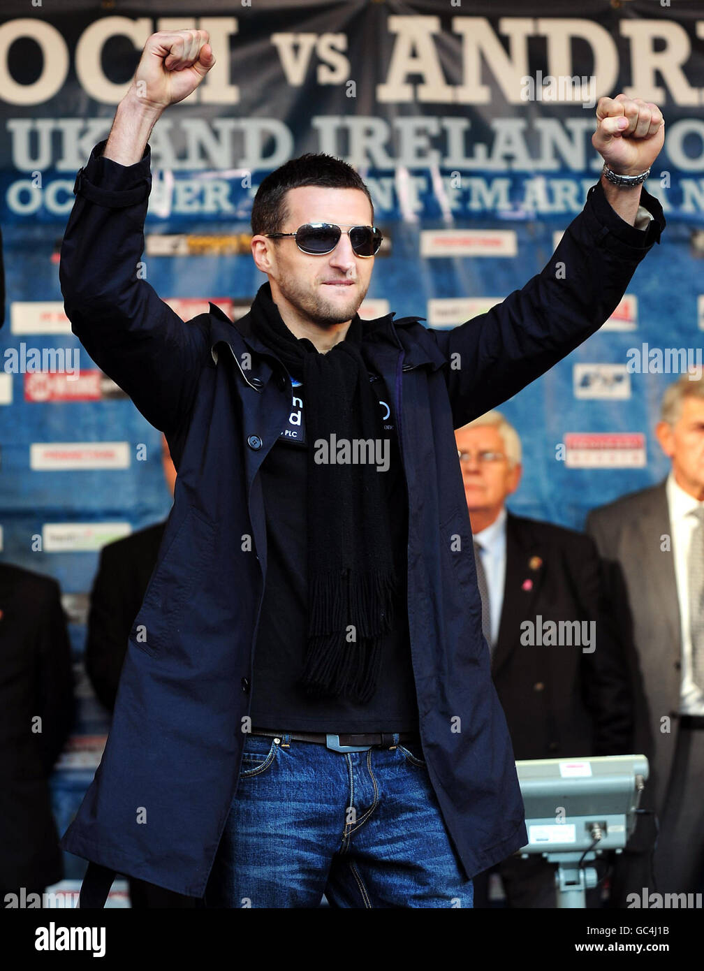 Great britains carl froch prior to the weigh in hi-res stock ...