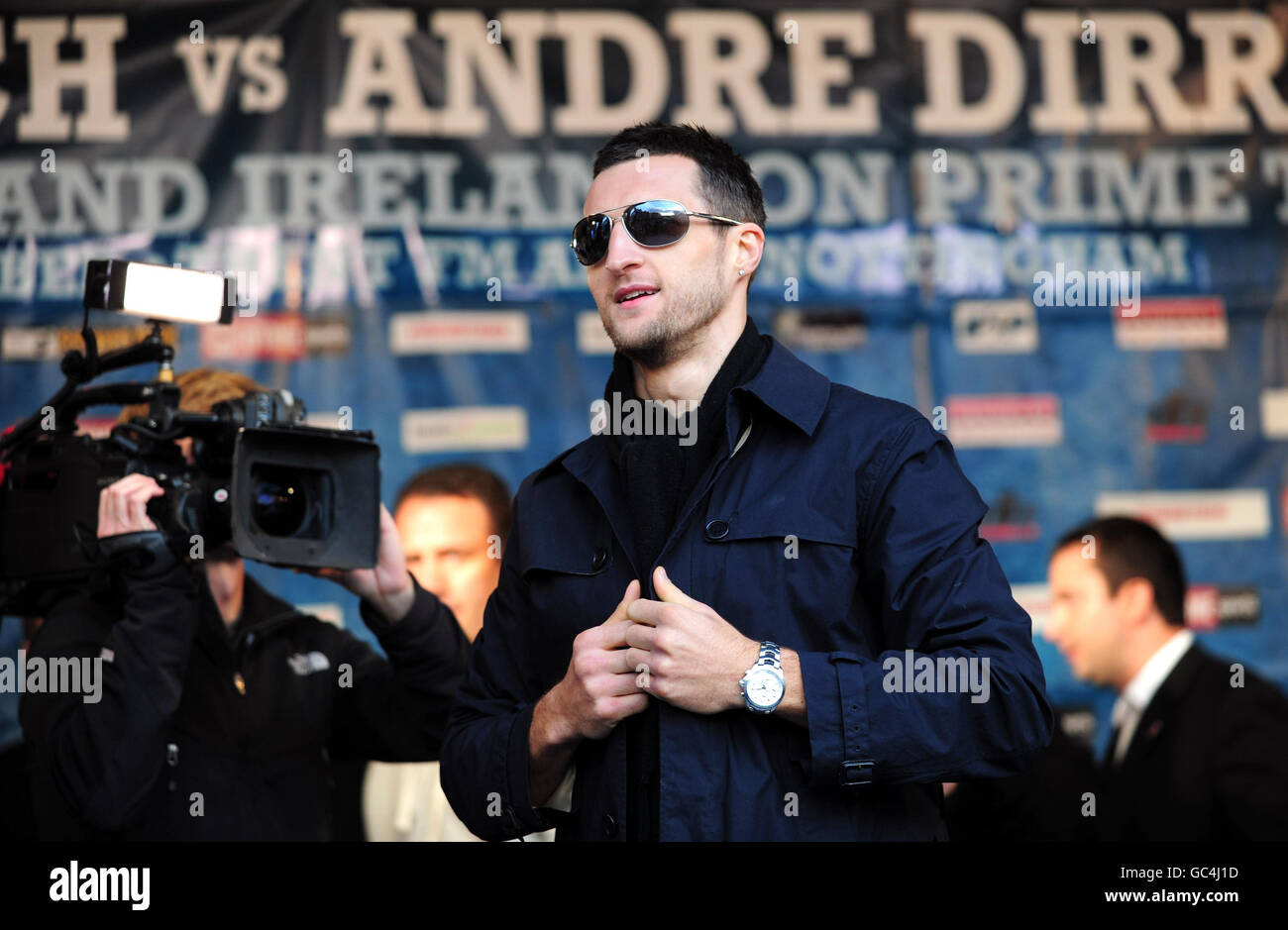 Great britains carl froch prior to the weigh in hi-res stock ...