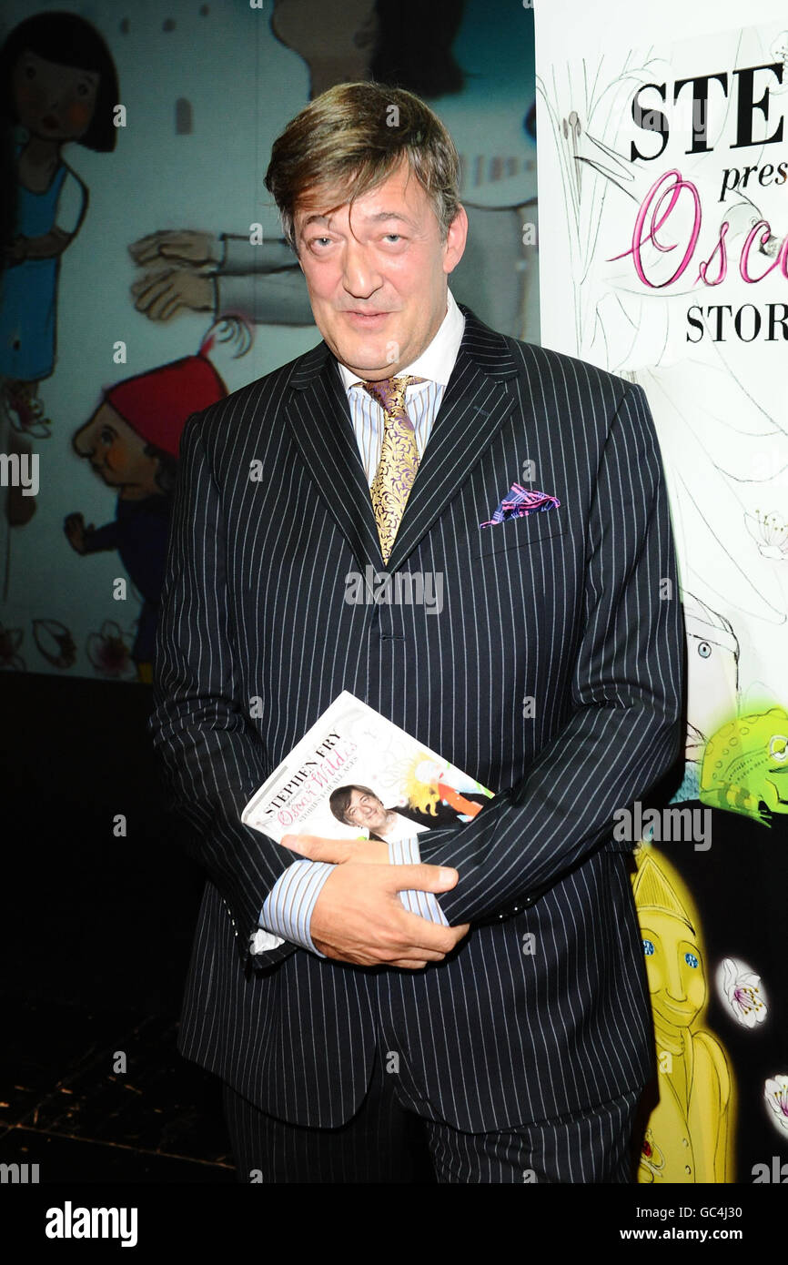Stephen Fry with his new book, Oscar Wilde's Stories for All Ages, at a ...