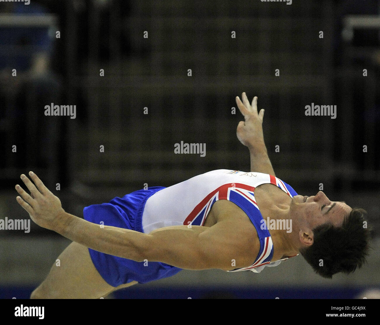 Great Britain's Daniel Keatings performs his floor routine during the ...