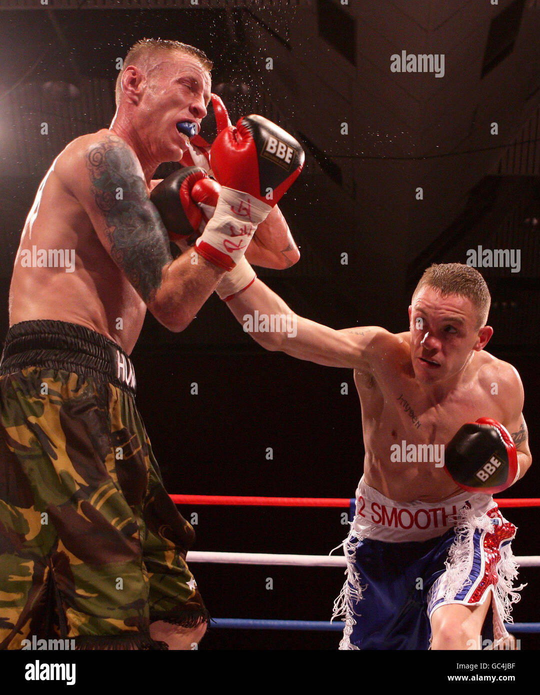 Great Britain's Jason Booth (right) in action against Great Britain's ...