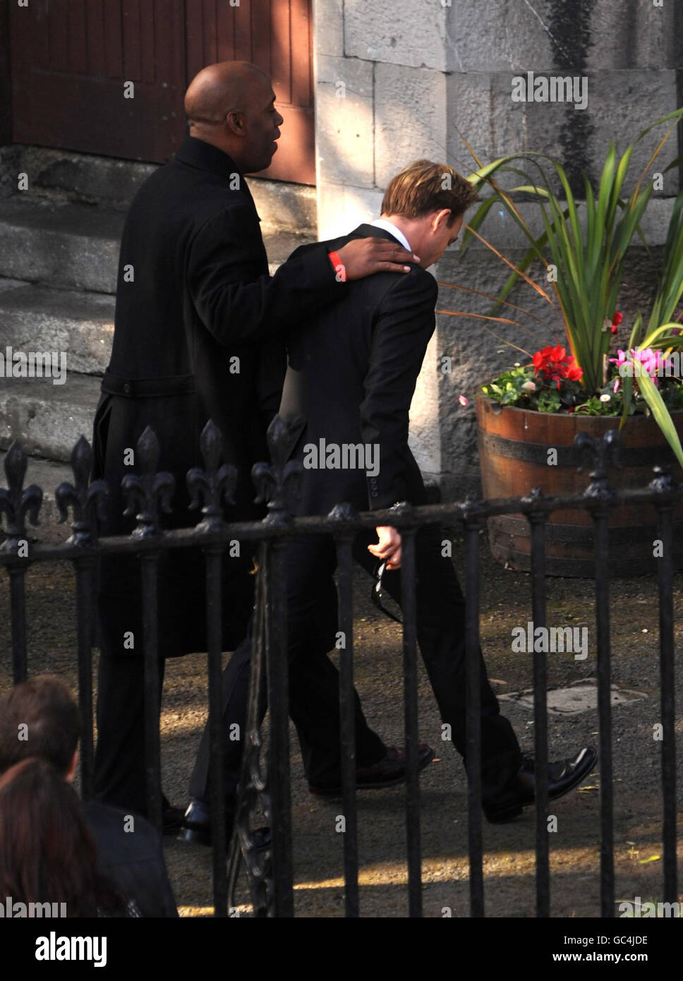 Jason Donovan arrives for the funeral of Stephen Gately at St Laurence ...