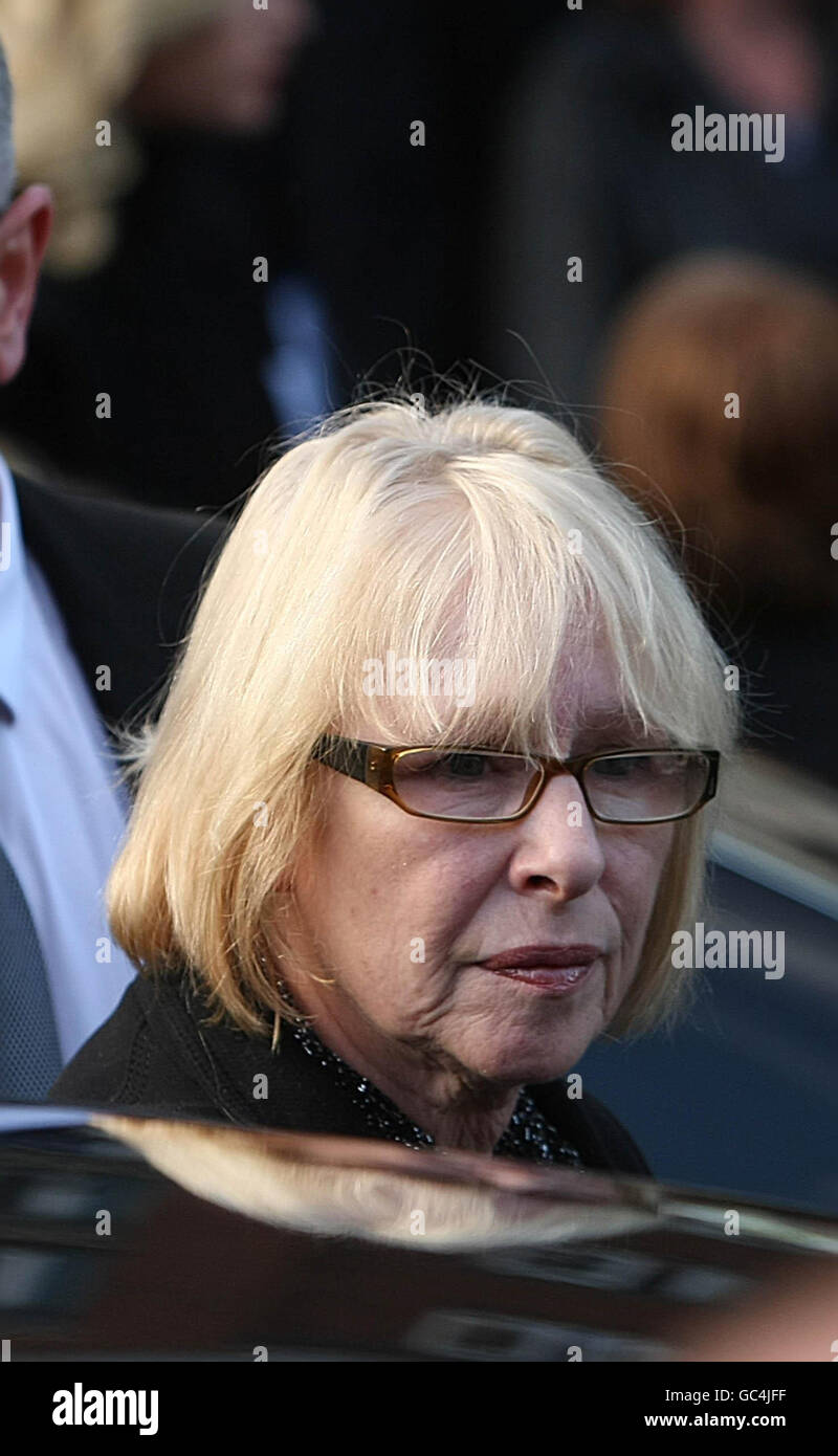 Margaret Gately arrives at St Laurence O'Toole Church in Dublin for the ...