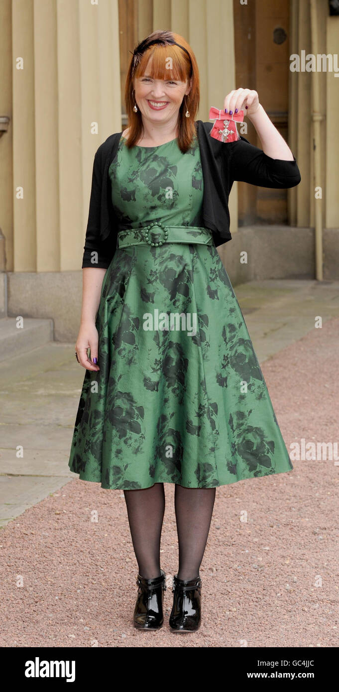 Claire McColgan after she received her Member of the British Empire ...