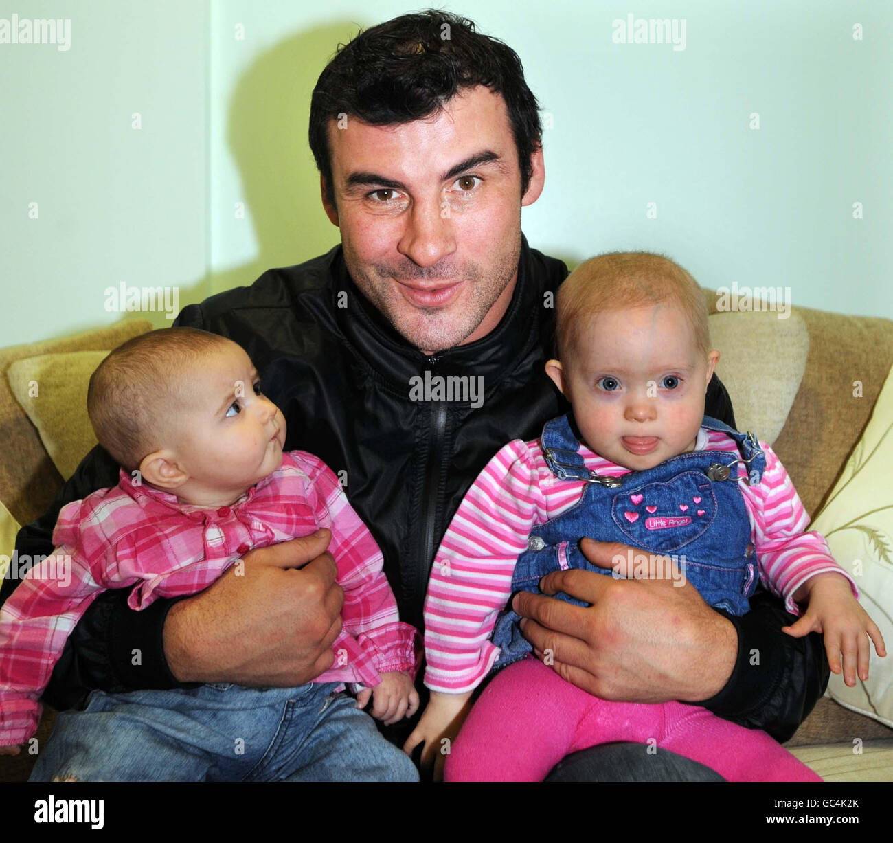 Joe Calzaghe visits the Childrens Hospital in Wales Stock Photo - Alamy