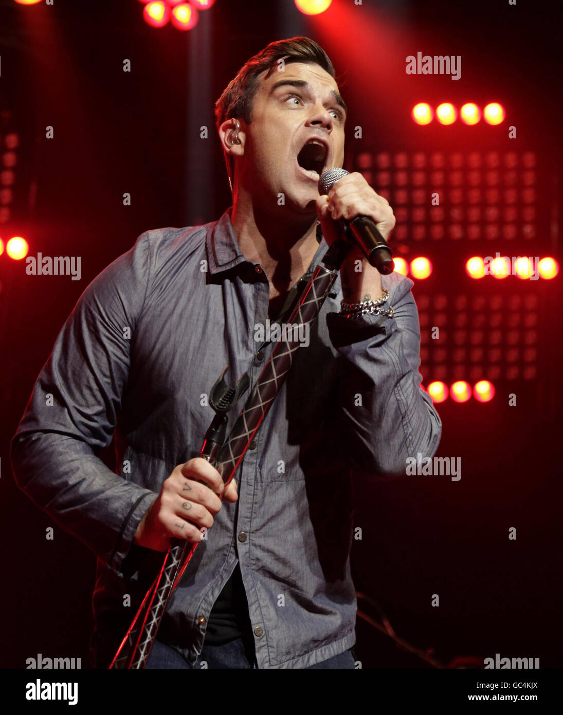 Robbie Williams at BBC Electric Proms - London. Robbie Williams ...