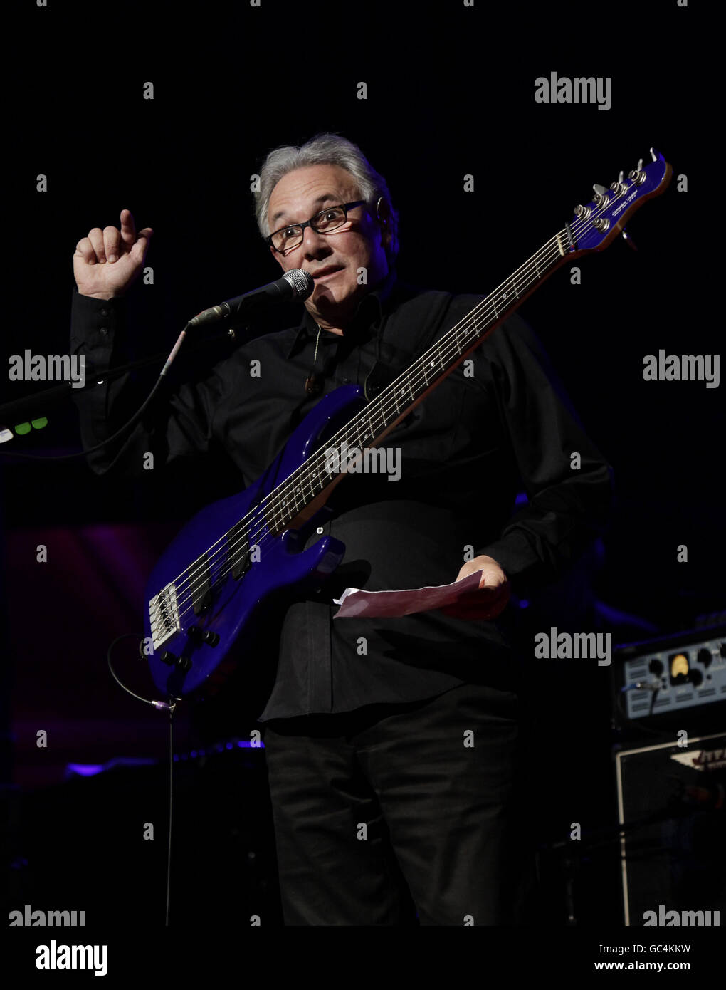 Trevor Horne on stage before Robbie Williams performs at the BBC ...